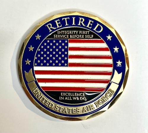 US Air Force Retired Challenge Coin: Excellence In All We Do | eBay