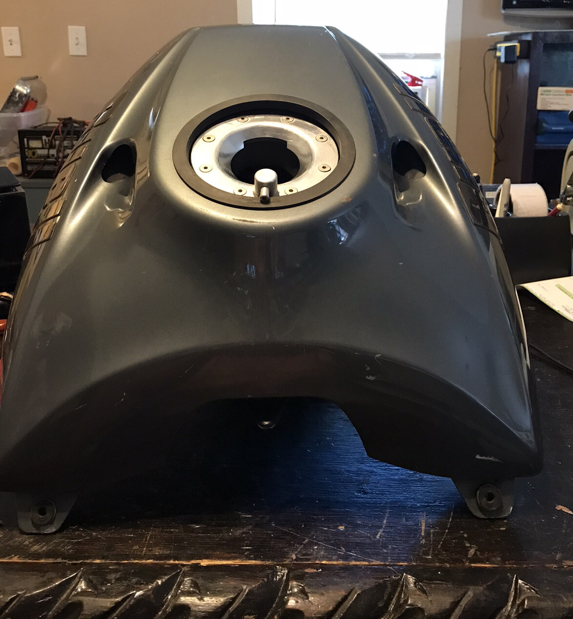 Buell X1 Lightning Grey Gray Fuel Gas Tank Top Fairing Cowling Cowl ...