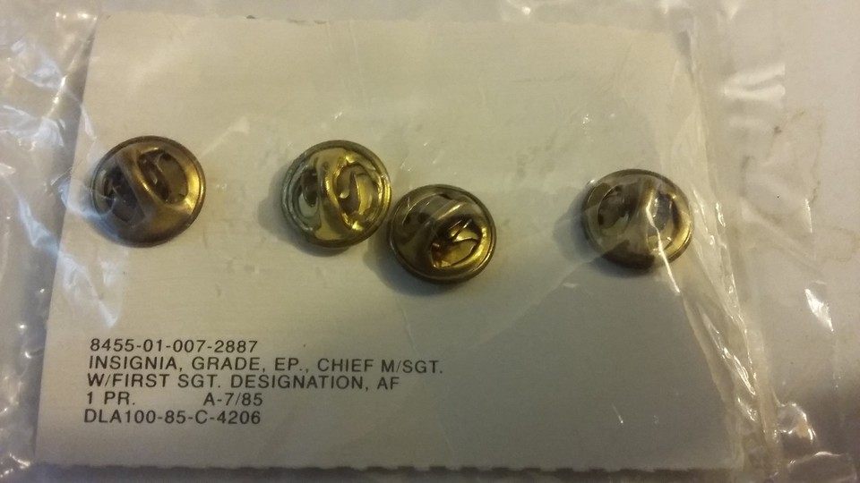 USAF Air Force Chief Master Sergeant With First Sergeant Collar Rank ...