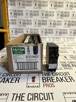 New Circuit Breaker Siemens Q1515NC 15/15 Amp Two 1 Pole Tandem Twin ...