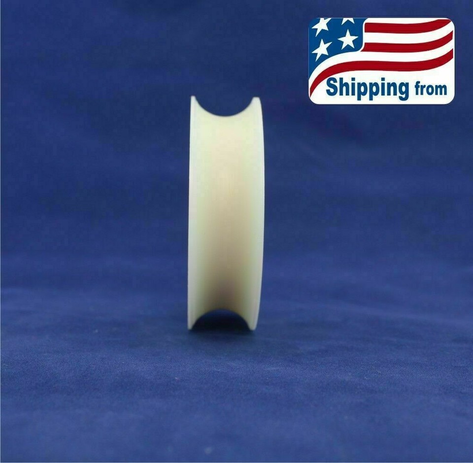 71 mm Nylon Pulley Wheel 12 mm Bearing Round U-Groove 20 mm Rope or ...