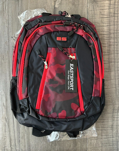Eastsport Red Camo Backpack for School, Hiking, Travel, Climbing ...