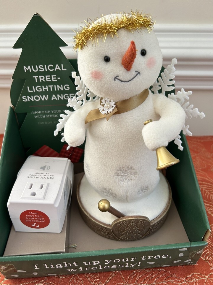 Hallmark Musical Tree Lighting Snowman and Snow Angel Figures 11" NIB ...