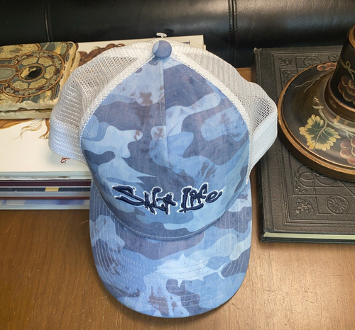 NWOT Men's SALT LIFE Blue Camo Snapback Trucker Hat Cap-Adult-OSFM ...