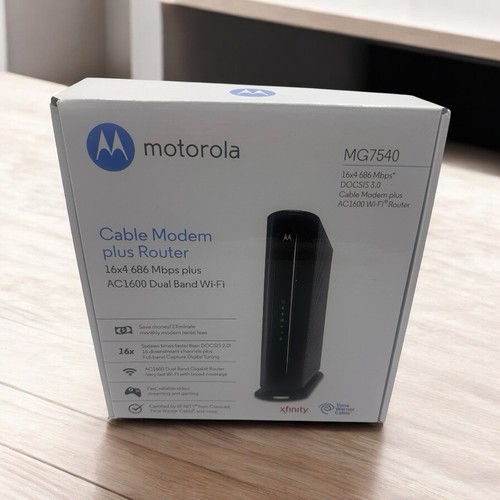 MOTOROLA MG7540 Cable Modem & WiFi Router Combo 16x4 DOCSIS 3.0 | eBay