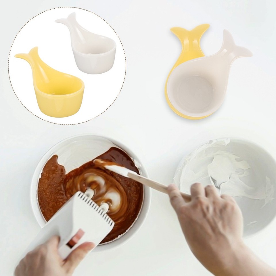 2 Pcs Ice Cream Bowls Serving Dessert Fish Design Dipping Sauce Dishes ...