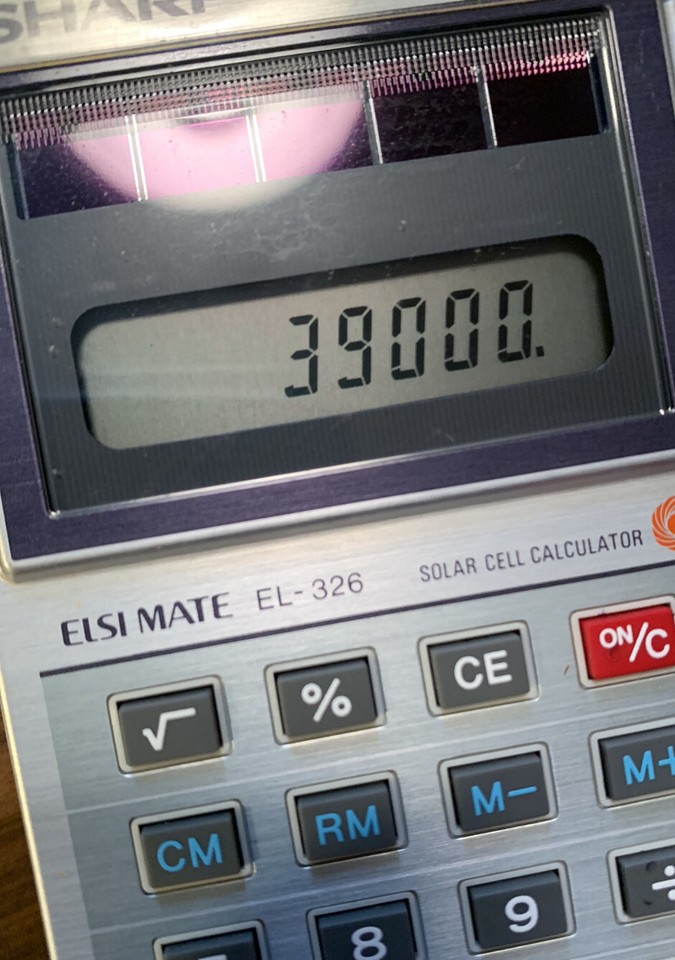 Sharp VINTAGE Elsi Mate El-326 Calculator, works great !!! | eBay