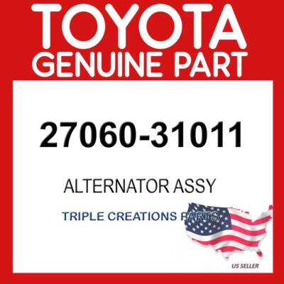 Toyota Genuine 2706031011 Alternator Assy 27060-31011 OEM | eBay