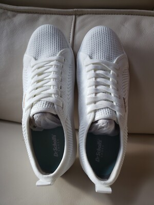 Dr. Scholl's Womens Time Off Knit White Lace Up Sneaker Sz 9M | eBay