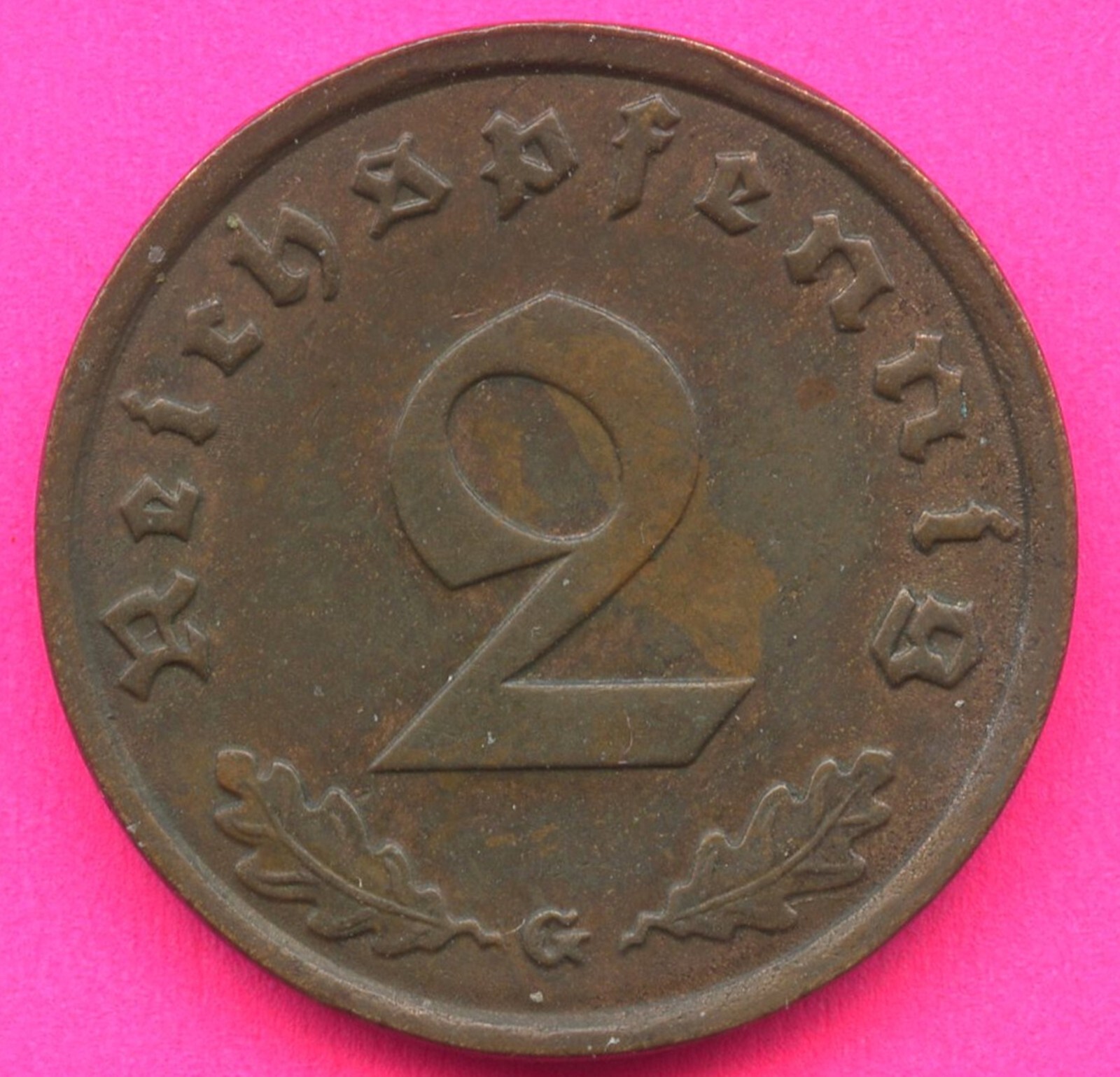 1938'G' Germany 2 Pfennig Coin | eBay
