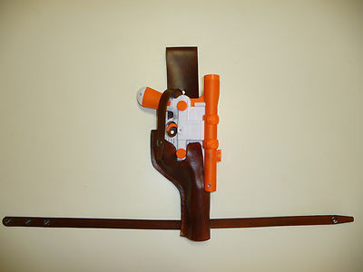 Star Wars Brown ANH DL-44 Han Solo LEATHER HOLSTER costume fits Rubies ...