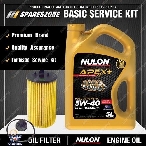 Wesfil Oil Filter + 5L APX5W40 Oil Service Kit for Mini Cooper S F54 55 ...