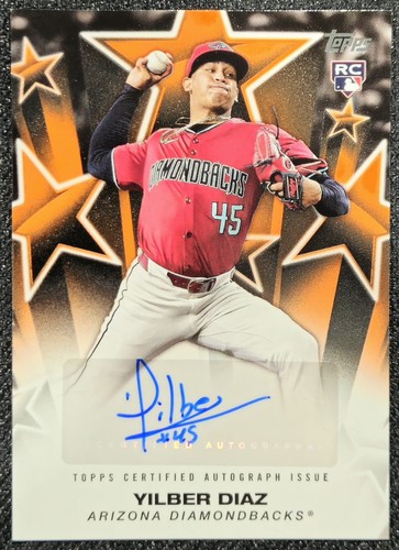 Yilber Diaz 2025 Topps Series 1 Orange Autograph /25 Arizona ...