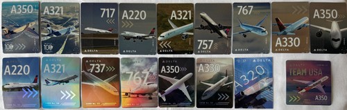 DELTA AIR LINES PILOT TRADING CARDS 17 CARDS VINTAGE RARE 100 YEARS AND ...