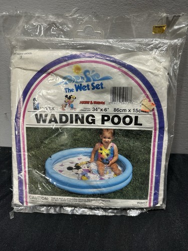 Rare New Vintage 1990 The Wet Set Mickey & Pals Inflatable Wading Pool ...