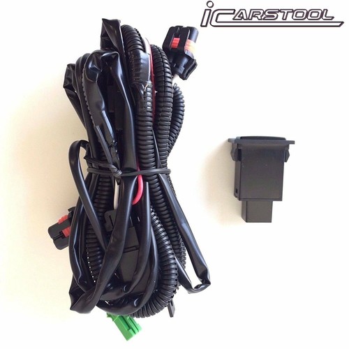 12V 30A Fog Light Wiring Harness Relay Kit 9006 ON/OFF LED Switch 2 ...