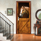 3D Wall Art Steed Horse Stable Gate Door Sticker Decal Self-adhesive ...