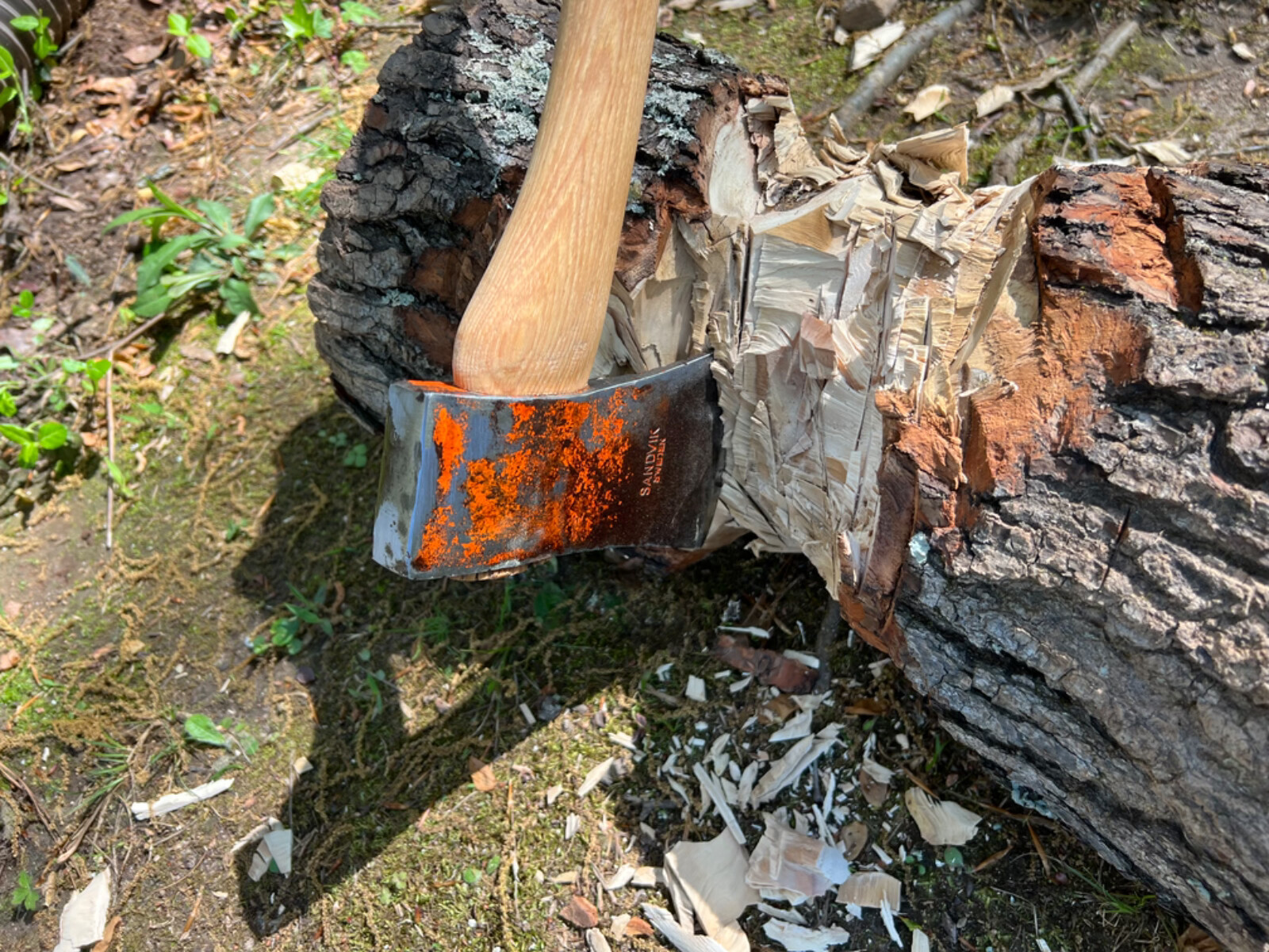 Vintage Sandvik 2 1/4 lb Axe with Hoffman Blacksmithing Hickory Handle ...