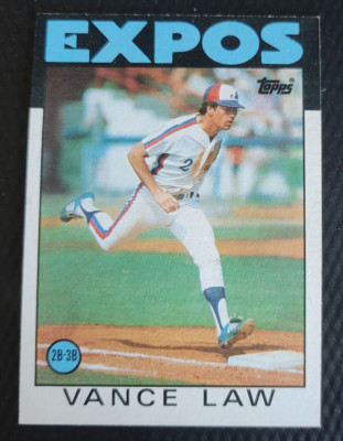 1986 Topps TCG 2B-3B VANCE LAW Montreal Expos MLB Baseball Card #787 | eBay