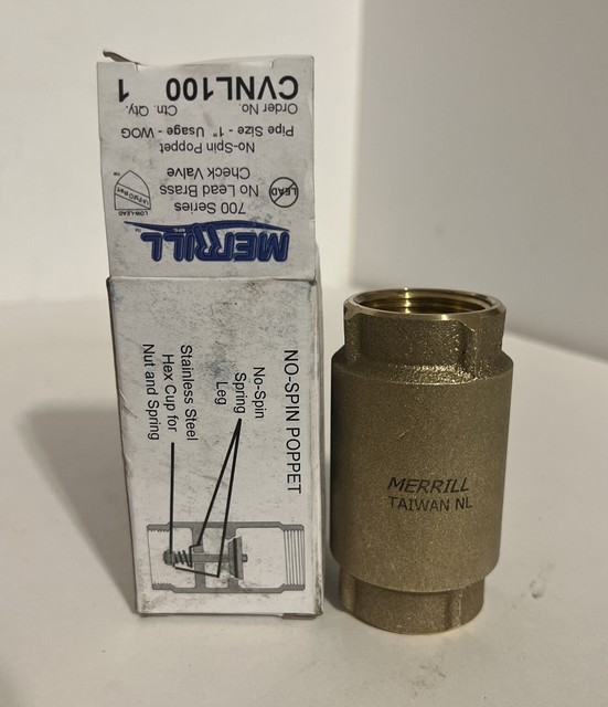 Check Valve 1"ips Brass NL by Merrill Manufacturing 3pk for sale online ...