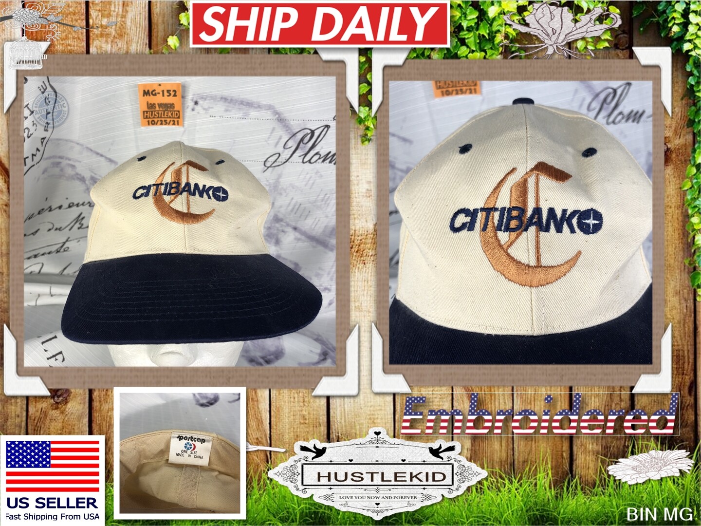 Official Vintage Citi Bank Employee Work Baseball Cap Hat One Size ...