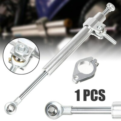 1x Motorcycle 330mm CNC Aluminum Steering Damper Linear Stabilizer Kit ...