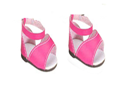Raspberry Pink Sandals with Ankle Strap Fits 18inch Girl Dolls | eBay
