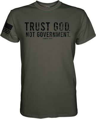Trust God Not Government Men's Graphic Short Sleeve T-Shirt - Athletic ...