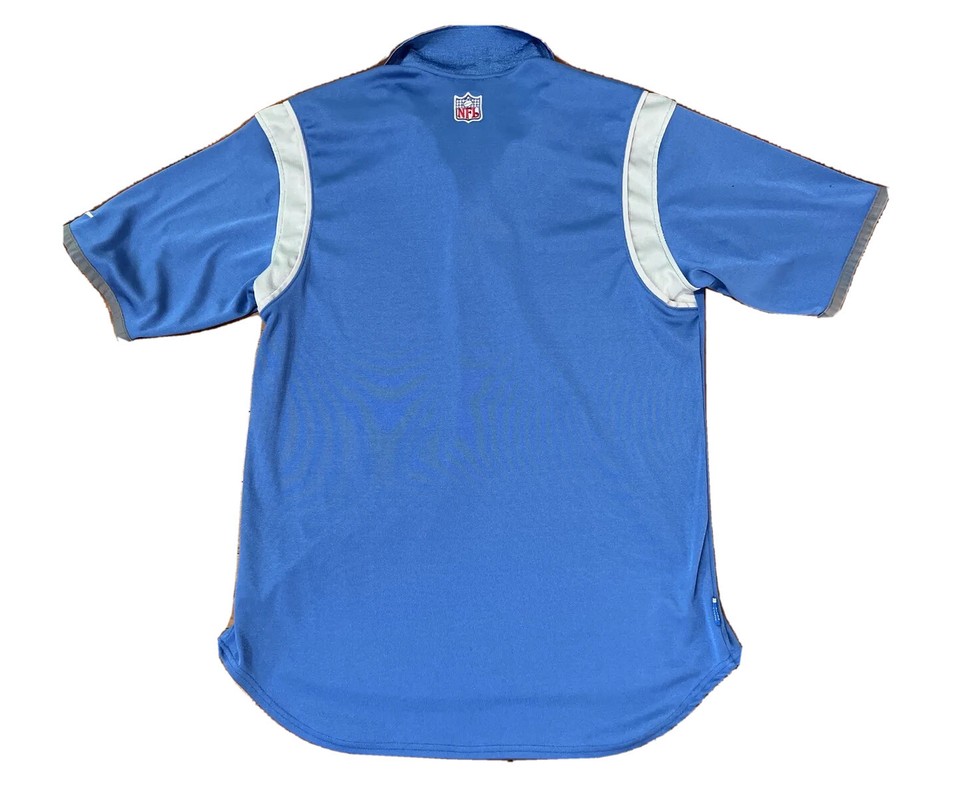 Vintage 90s Nike Pro Line NFL Detroit Lions Football 1/4 Zip Polo Shirt ...
