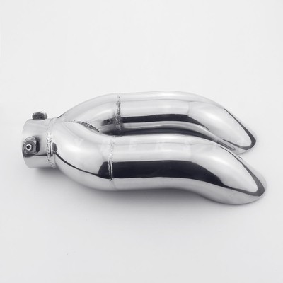 Double Turn Down Pipe 2.5" Outlets Bolt On 11" 304 Stainless Steel ...