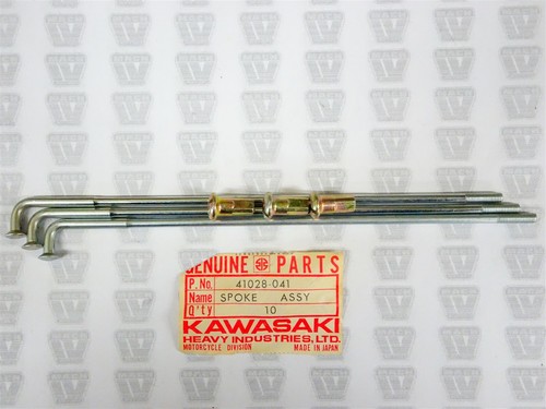 Kawasaki NOS NEW 41028-041 Front Outer Spoke Assy (3) Z1 H1 H2 KH KH500 ...