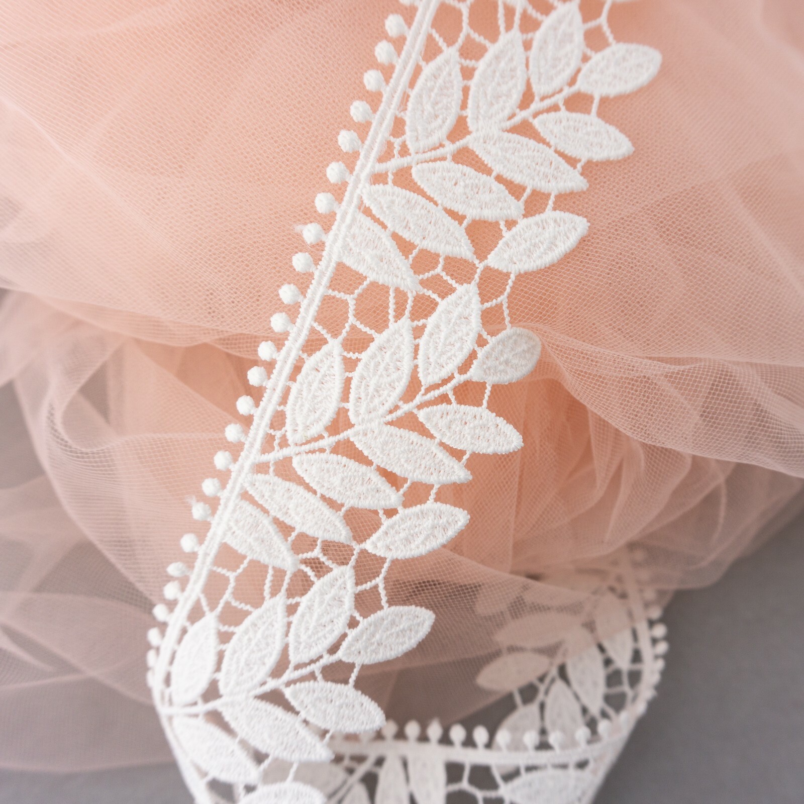 Boho-Spitze Borte 48mm Blätter Punkte matt Brautkleid Nähen Ivory ...