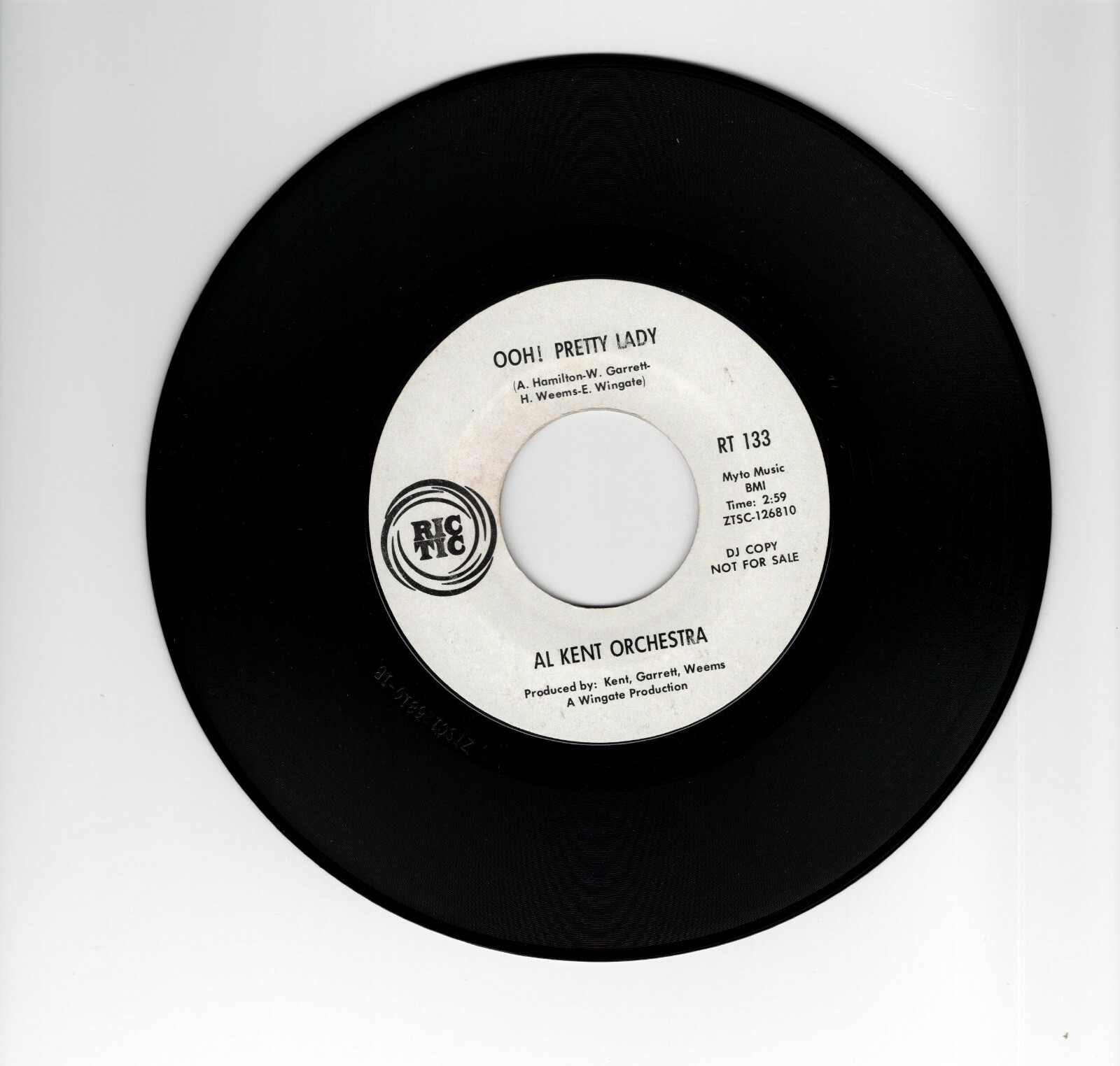 NORTHERN SOUL 45 RPM -AL KENT ORCHESTRA ON RIC TIC RECORDS (PROMO) | eBay