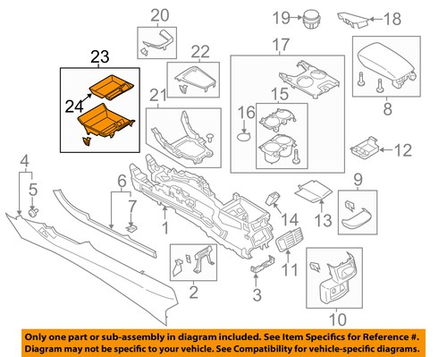 FORD OEM 13-16 Fusion Console-Insert Panel DS7Z5404567CA | eBay
