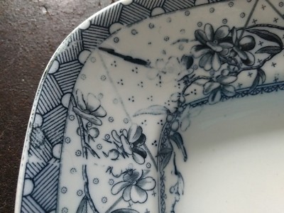 Vintage W. H. Grindley Platter "Malta Blue" | eBay