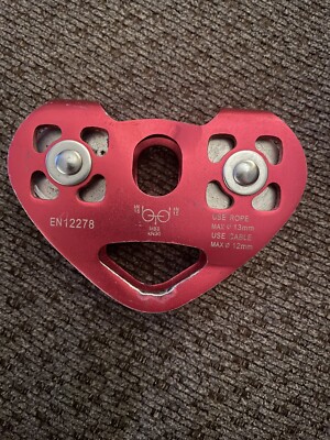 Lixada ZWA006 30kN Climbing Double Pulley Ball Bearing Red EN12278 ...