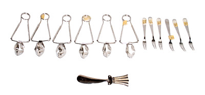 Escargot Special Serving Utensils Stainless Steel Lot of 13 Assorted ...