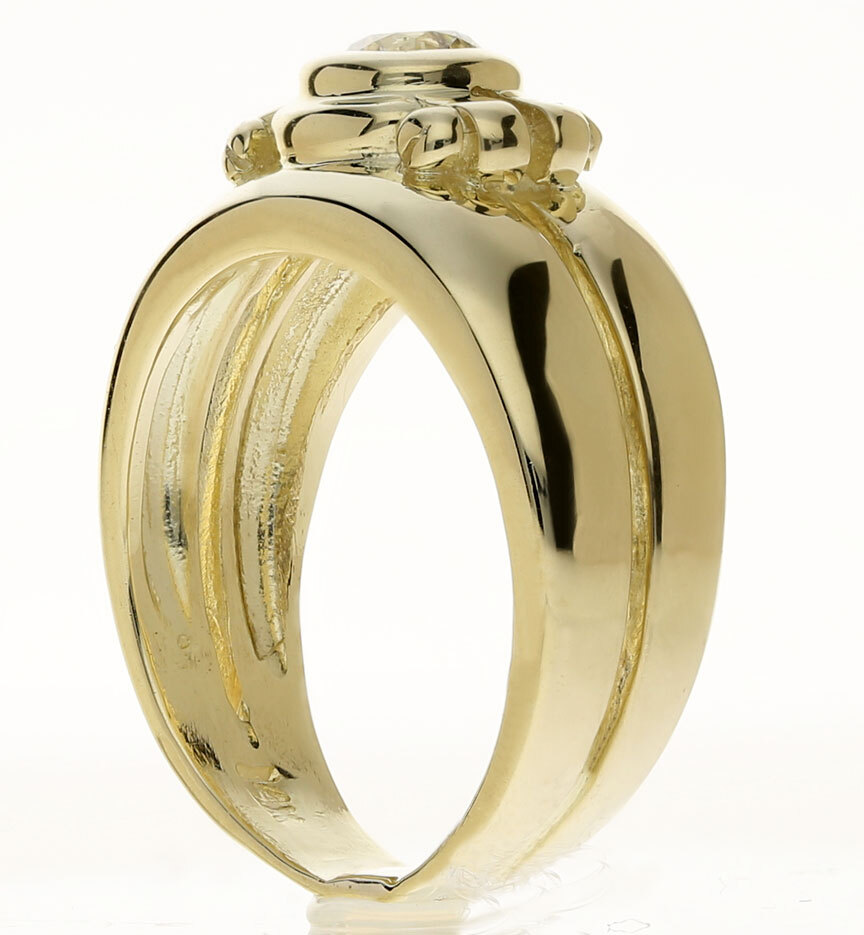 .37CT Diamond Solitaire Ring 14K Yellow Gold 8.4GM Size 7 | eBay