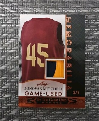 2024 LEAF IN THE GAME USED DONOVAN MITCHELL PATCH RELIC 1/5 SSP | eBay