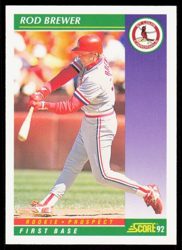 1992 Score 864 Rod Brewer St. Louis Cardinals | eBay