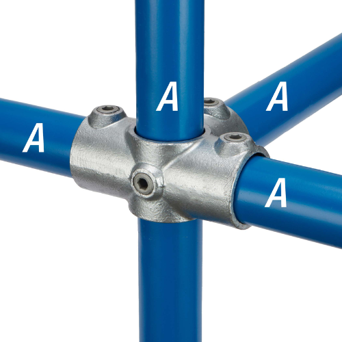 Three Socket Cross Clamp 35-8 48.3mm, Galvanised, Pipe, Tube, Scaffold ...