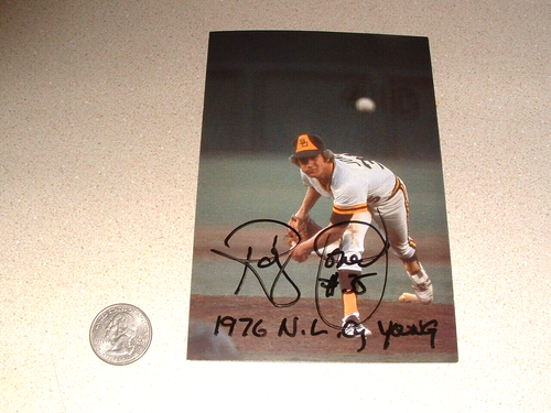 RANDY JONES AUTOGRAPHED "1976 N.L. CY YOUNG" 4X6 SAN DIEGO PADRES ...