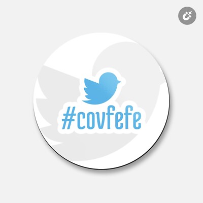 Covfefe Donald Trump Twitter Hashtag Humor | 4'' X 4'' Round Decorative ...