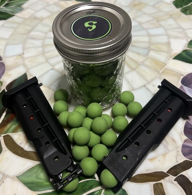 44 x .68 Caliber Self Defense Balls, Rubber .68 Cal Balls for Byrna T4E ...