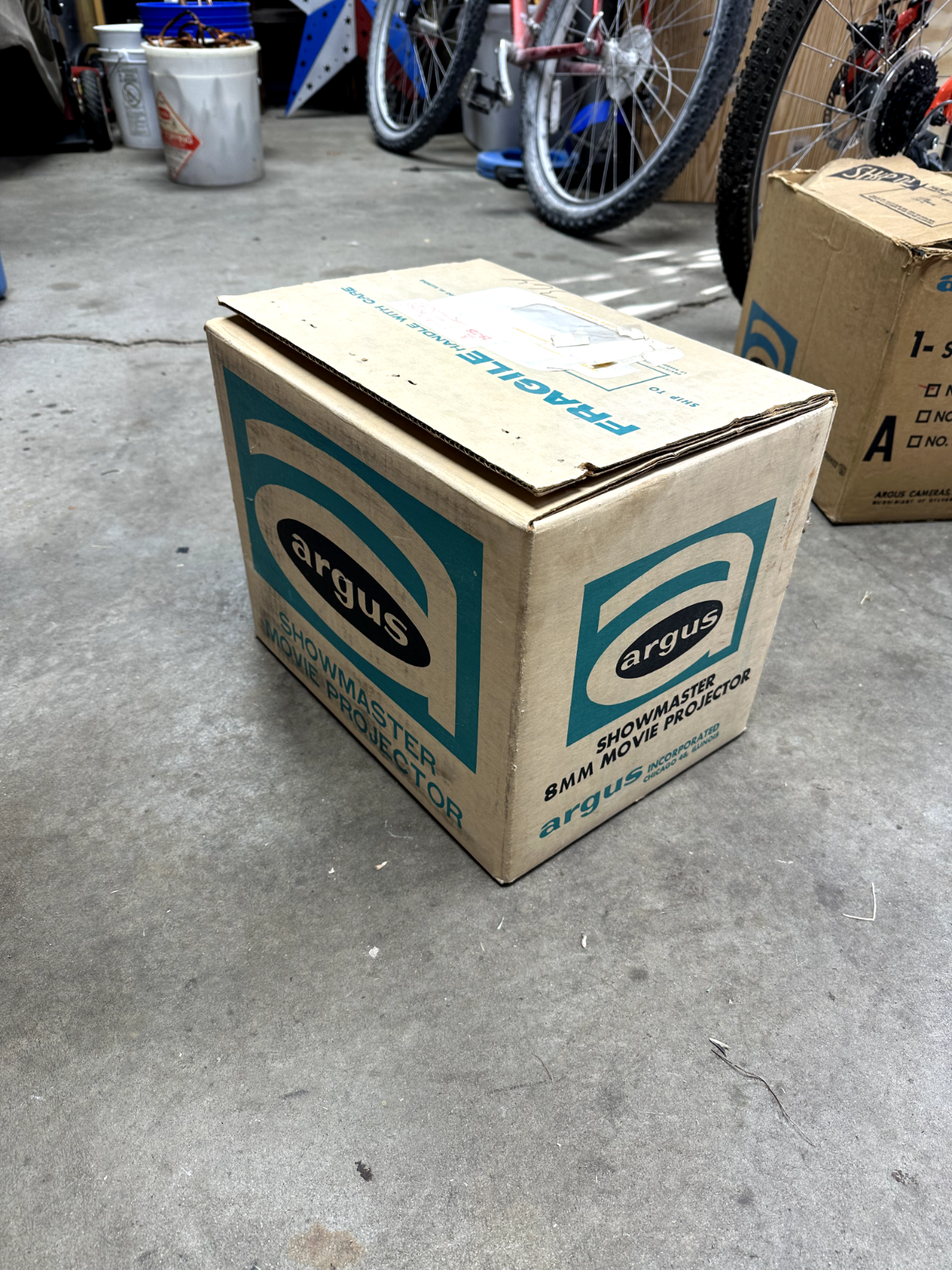 8mm Movie Projector Vintage Argus Showmaster Model S 500 - Original Box ...