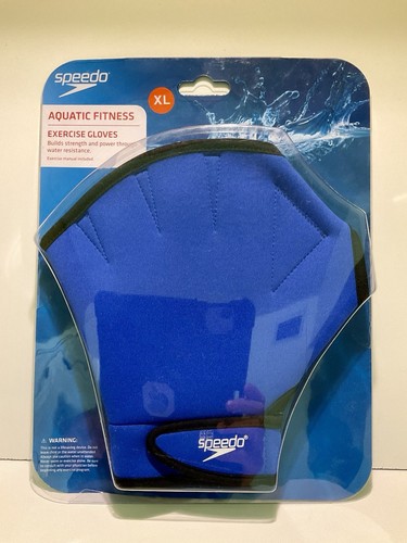 Speedo Aquatic Fitness Exercise Gloves Blue Size XL Water Resistance ...