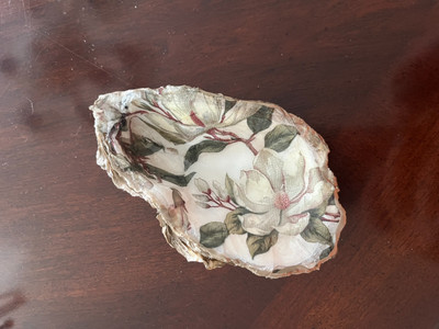 Decorative custom decoupaged shells - Magnolia Pattern | eBay