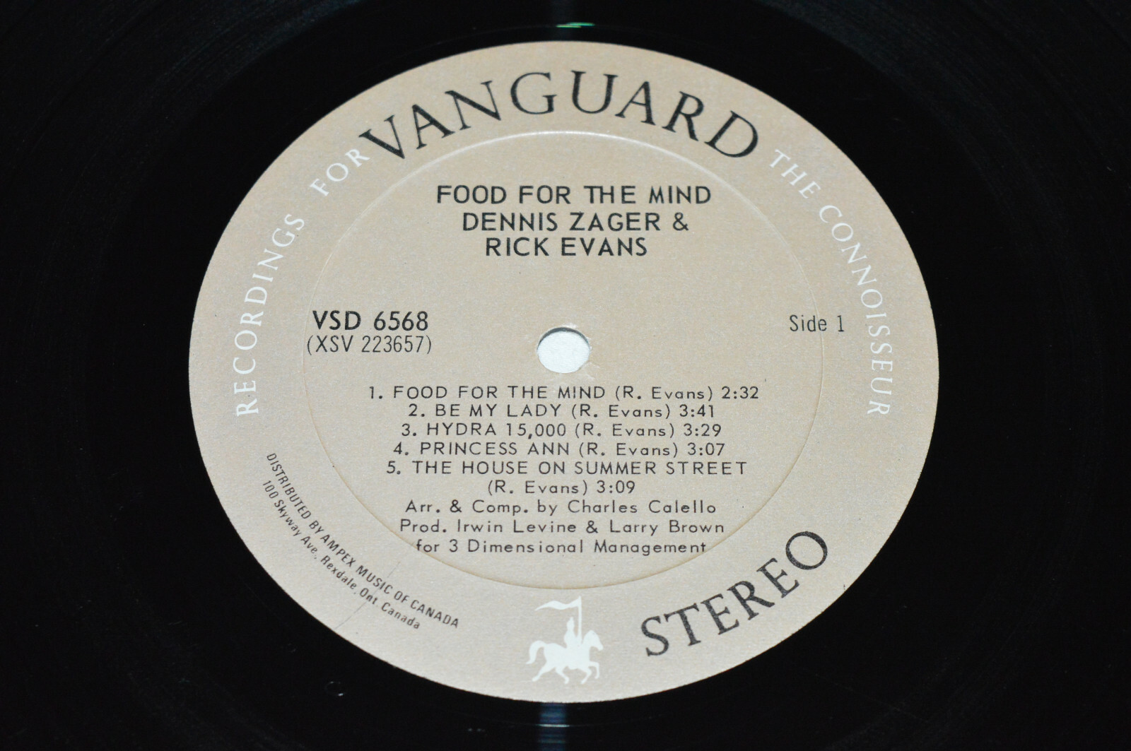 ZAGER & EVANS Food For the Mind LP 1971 Folk Rock Dennis Rick Vanguard ...