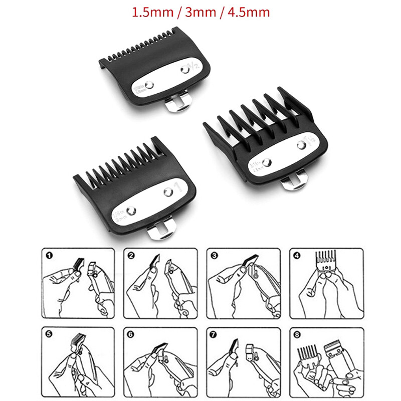 2/3PCS Professional Cutting Guide Comb Hair Clipper Limit Comb with ...