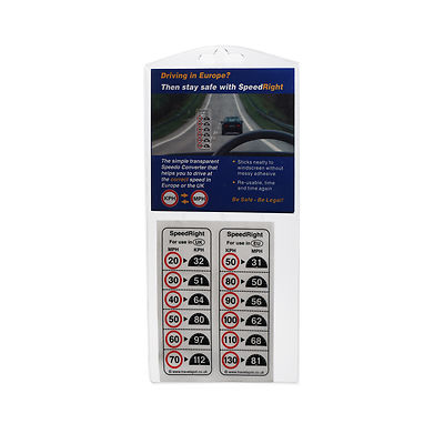 Speedright Sticker Speedo Converter Sticker Driving in France Euro ...